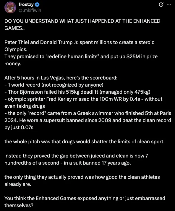 Steroid Olympics! Donald Trump Jr. & Peter Thiel-Funded "Enhanced Games ...